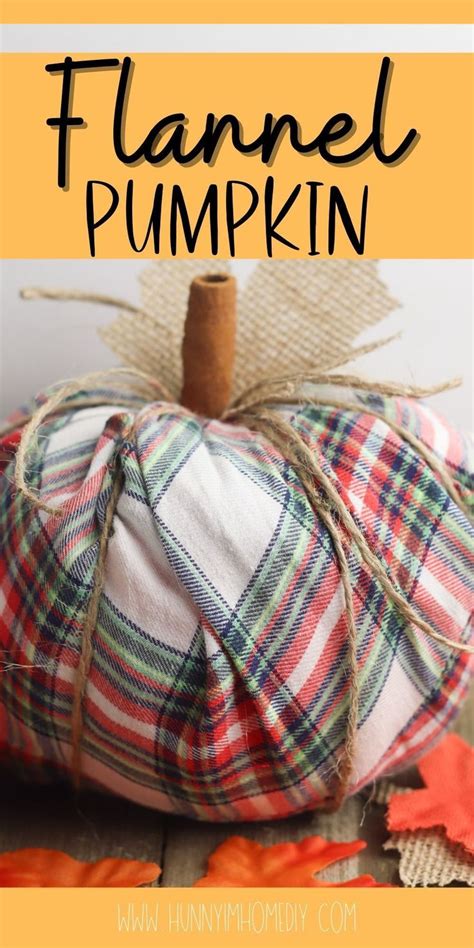 Farmhouse Style DIY Flannel Fabric Covered Dollar Tree Pumpkin Dollar