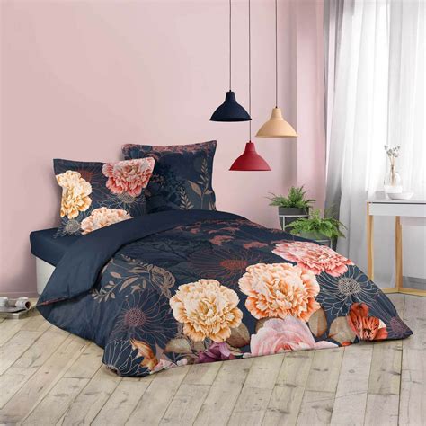 Housse De Couette 240 X 220 Cm Taies Effet Fleurie