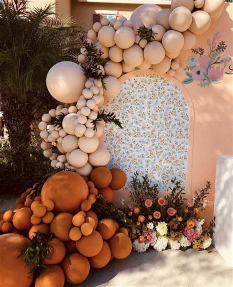 Boho Rainbow Blush Orange Balloon Arch Garland Kit Women Birthday
