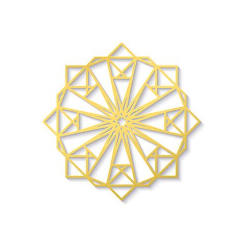 Gold Circle Plate Background Golden Metal Round Medal Button Metallic