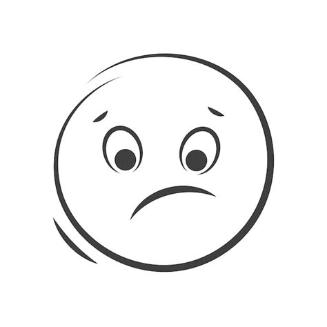 Premium Vector Sad Emoticon Icon Isolated On White Background