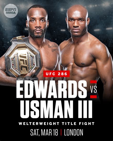 ESPN MMA On Twitter The Welterweight Trilogy Between Leon Edwards And