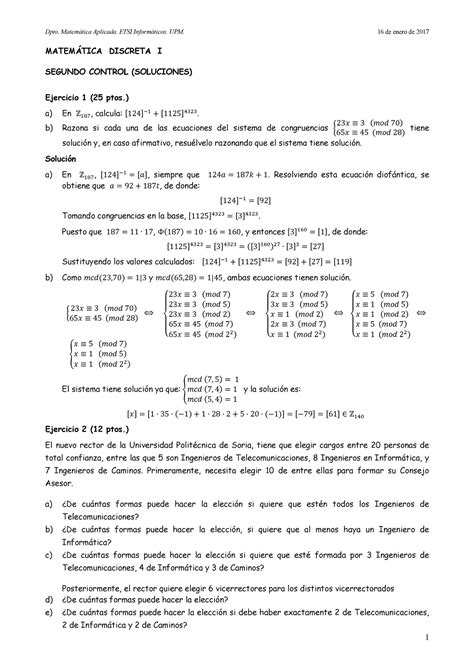 Examen Enero 2017 preguntas y respuestas Dpto Matemática Aplicada