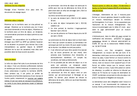Recours Contre Le Refus De Sejour L Oqtf Pdf Notice Manuel D Utilisation