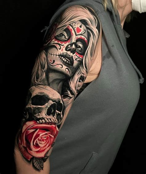 Update More Than 70 Half Woman Face Half Skull Tattoo Best In Cdgdbentre