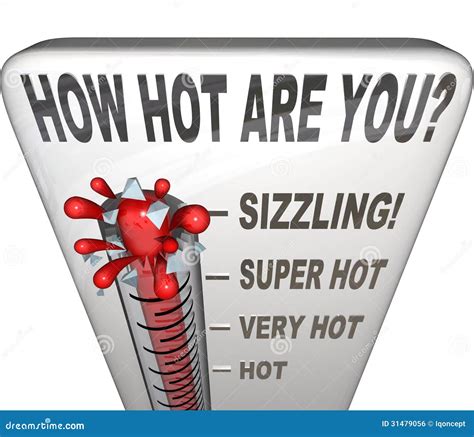How Hot Are You Words Thermometer Attractive Sexy Royalty Free Stock Image Image 31479056