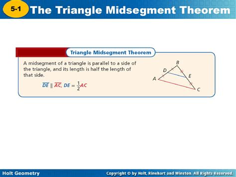 objective 5 1 prove and use properties of triangle midsegments ppt download