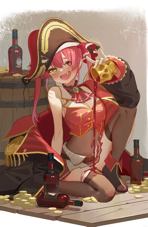 Houshou Marine Bloop And Dokuro Kun Hololive Drawn By Ruiuncle