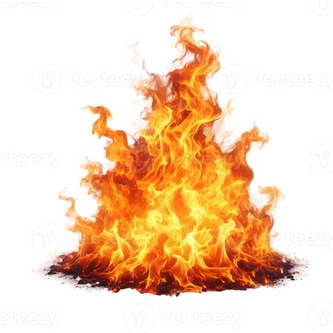 AI Generated Flames Of Burning Fire With Bright Orange Blazing Tongues