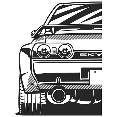 How To Draw A R32 Skyline