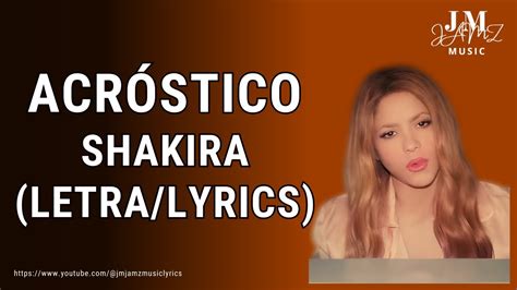 Shakira Acrostico Letra Lyrics YouTube