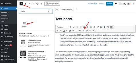 how to indent paragraphs in wordpress multiple methods