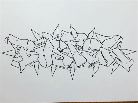 Buster Outline Stay Tuned For The Fill Blackbookgraffiti
