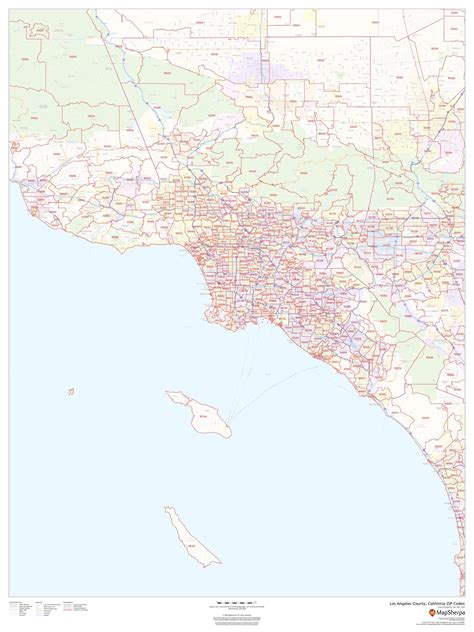 Zip Code Map Of Los Angeles County Map