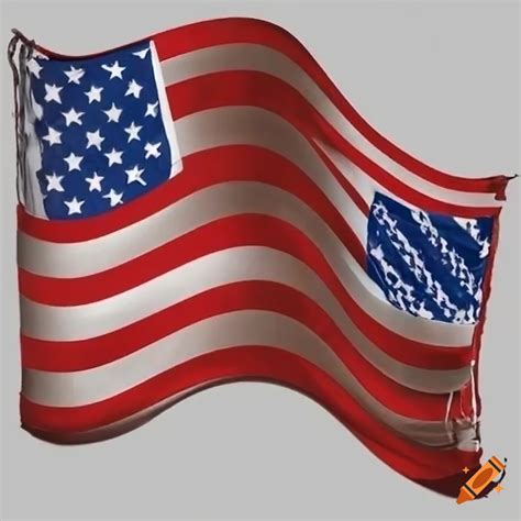 American Flag Waving In The Wind On Craiyon