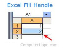 Using The Fill Handle In Excel