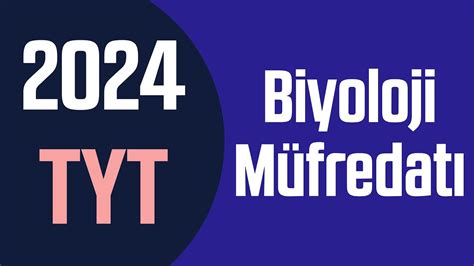 Tyt Biyoloji M Fredat Ve Konular T M Detaylar Yla Youtube