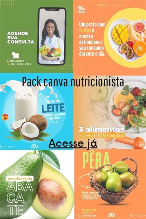 Pack completo para Nutricionistas 200 artes 100 editáveis in 2022