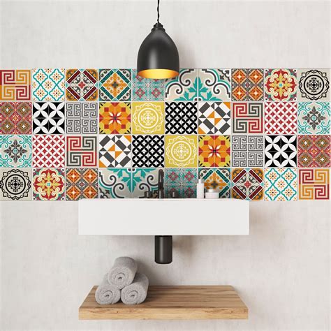 24 Stickers Carrelages Azulejos Tina Cuisine Carrelages Ambiance