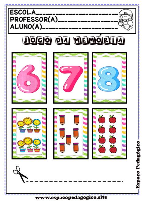JOGO DA MEMÓRIA EDUCATIVO DOS NUMERAIS ATIVIDADE LÚDICA PARA EDUCAÇÃO