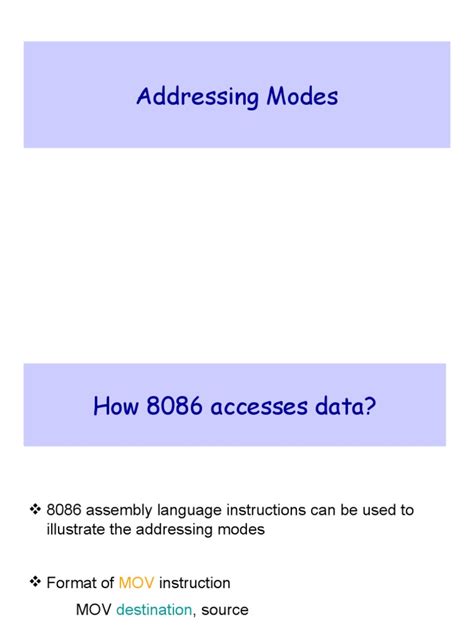 addressing modes of the 8086 an in depth explanation of register immediate direct indirect