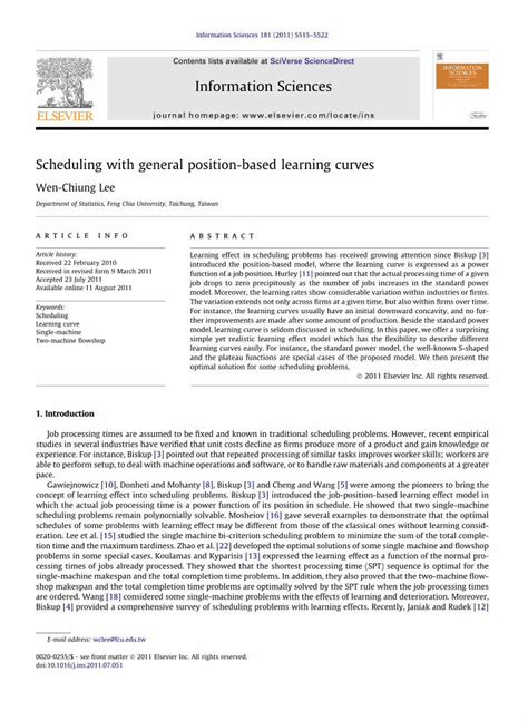 pdf scheduling with general position based learning curves dokumen tips