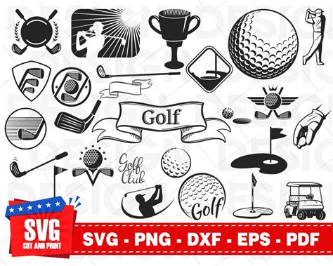 26 GOLF SVG Bundle Golf Ball Svg Golf Club Svg Golf Clipart Golf