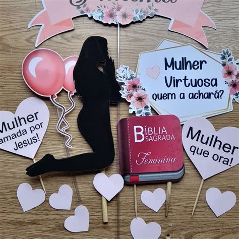 Topo De Bolo Mulher Virtuosa Elo7 Produtos Especiais