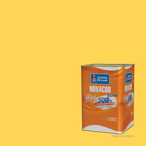 Tinta Sherwin Williams Novacor Látex Acrílica Fosco Amarelo Sol 18