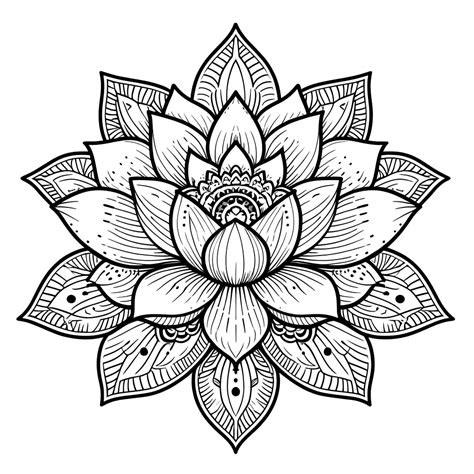 Mandalas Flor De Loto Para Colorear E Imprimir Minenito
