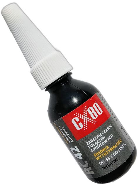 CX80 KLEJ ANAEROBOWY DO METALU I POŁĄCZEŃŃ GWINTOWANYCH RC42 10ML PL182