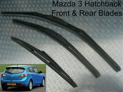 CORRECT Front Rear Wiper Blades Mazda 3 Hatchback 2009 2010 2011 2012