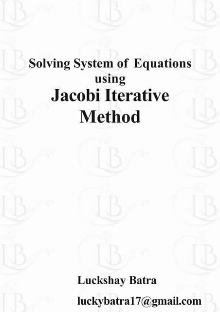 jacobi iterative method pdf