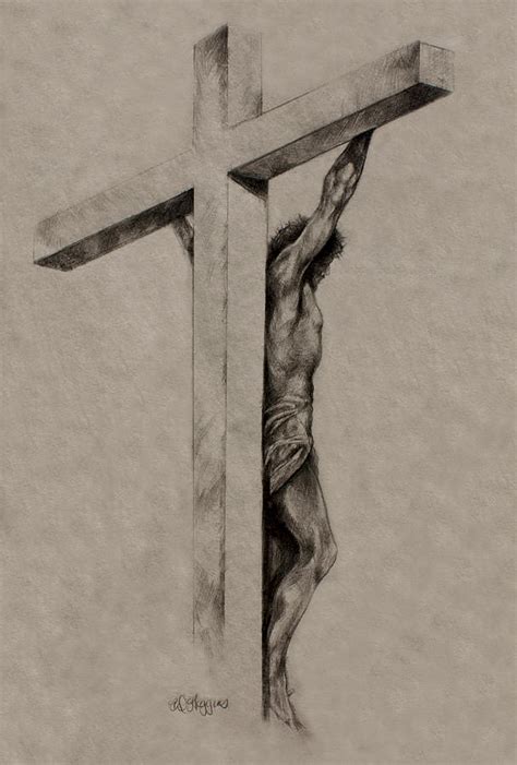 Crucifix Drawing At Paintingvalley Explore Collection Of Crucifix