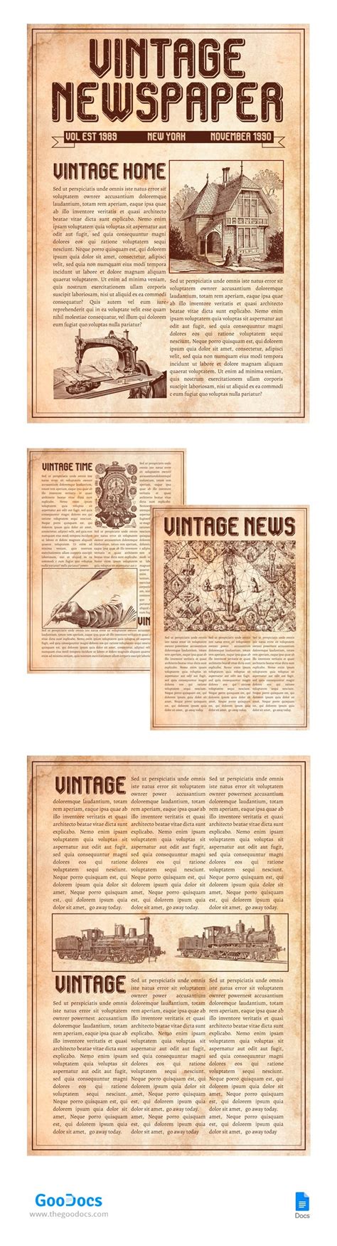 Free Western Vintage Newspaper Template In Google Docs