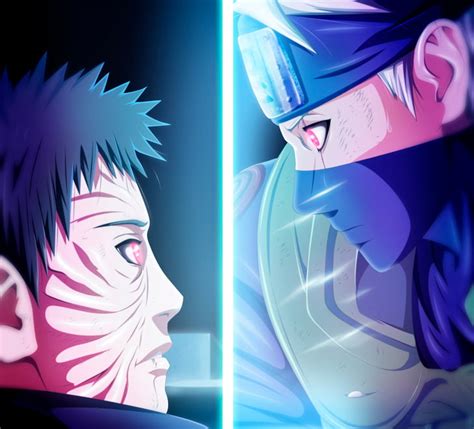 Anime Naruto Shippuden Sharingan Kakashi Hatake Obito Uchiha Kakashi