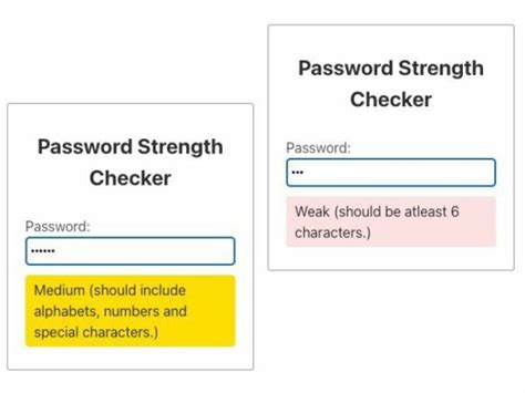 jquery password strength checker phppot