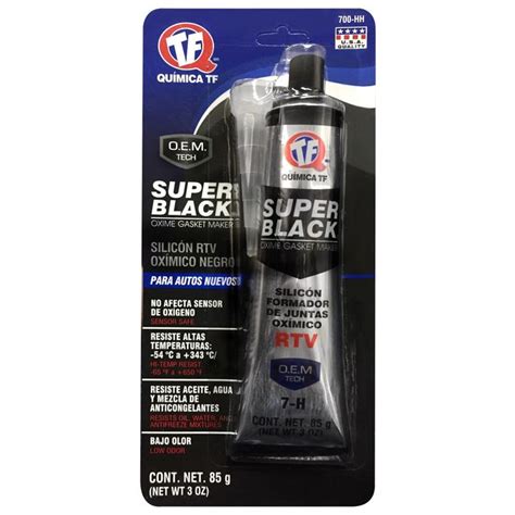 Quimica TF Formador De Empaques De Silicon RTV Negro 85 Gramos