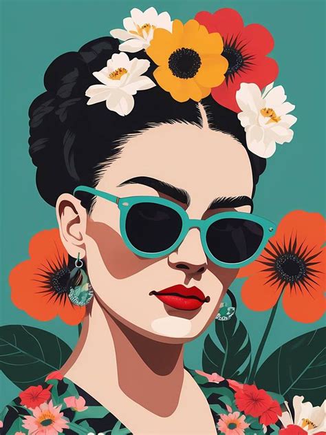 Frida Kahlo Floral Pop Art Portrait No 7 Digital By Dmitry O Saatchi