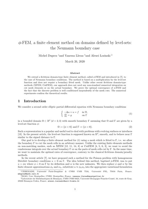 pdf phi fem a finite element method on domains defined by level sets the neumann boundary case