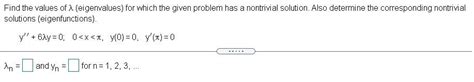 solved find the values of 1 eigenvalues for which the