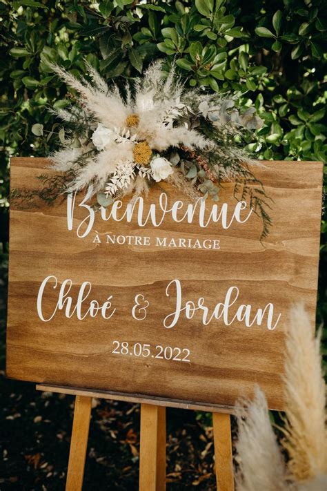 Panneau de bienvenue mariage Panneau de bienvenue pour mariage Déco