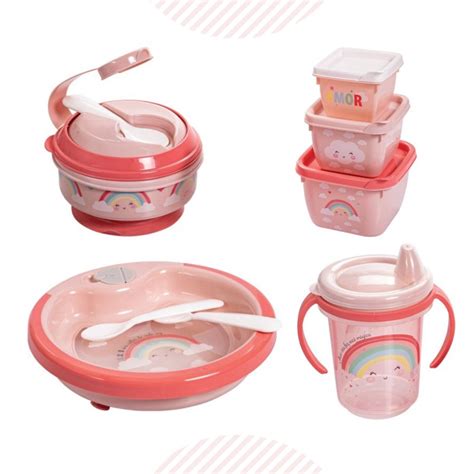 Kit Alimenta O Introdu O Alimentar Beb Arco Ris Menina Submarino