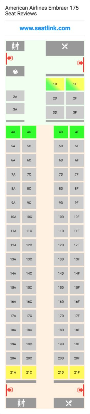 American Airlines Embraer Seating Chart Updated November