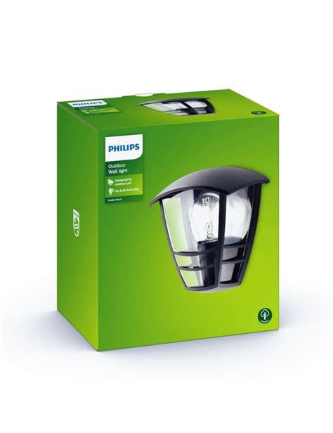 Philips Mygarden Creek Aplique Negro W Philips Pared
