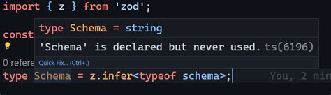 using zod schemas as a source of truth for typescript types