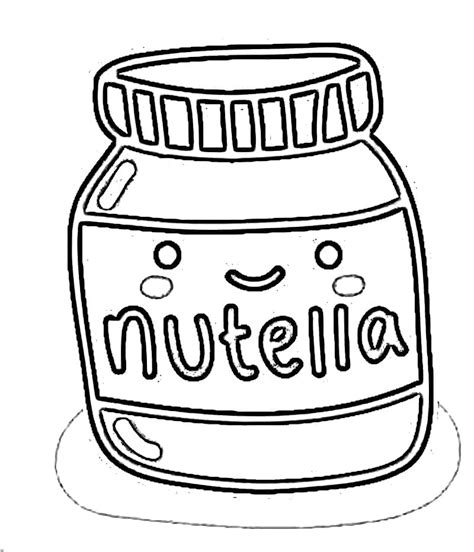 Coloriage Kawaii Nutella 3 télécharger et imprimer gratuit sur