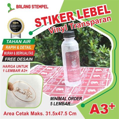 Jual Cetak Stiker Label Makanan Print Sticker Lebel Kemasan Botol