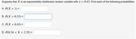 solved suppose that x is an exponentially distributed random