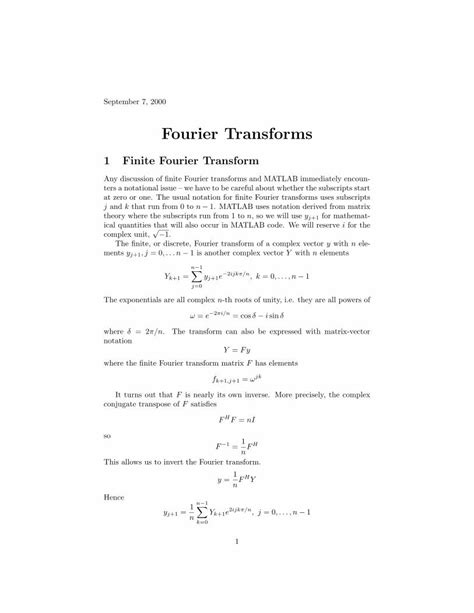 pdf fourier transforms hacettepe universitysolen matlab matlab matlab fourier any